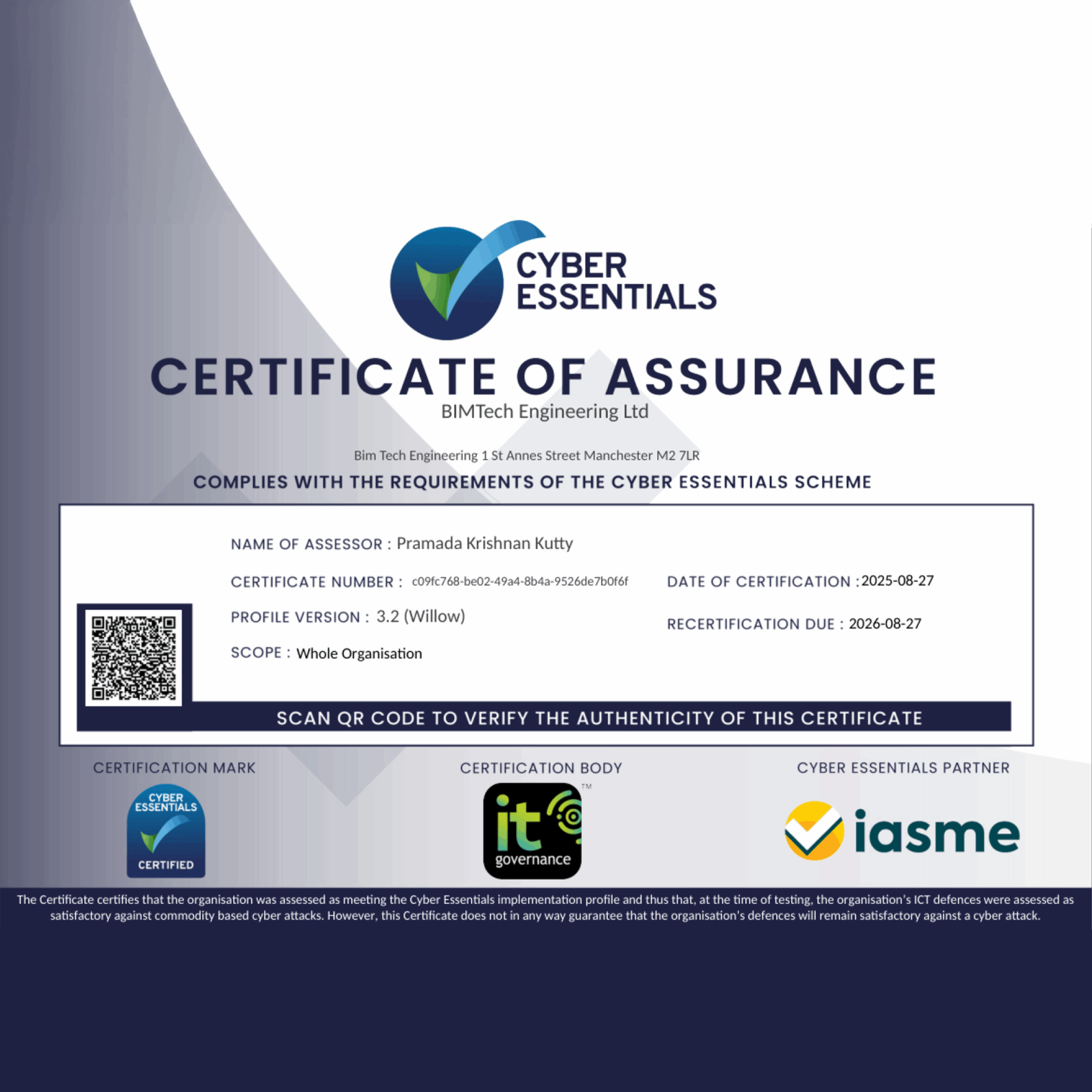 BIMTech Achieves Cyber Essentials Certification | BIMTech Engineering